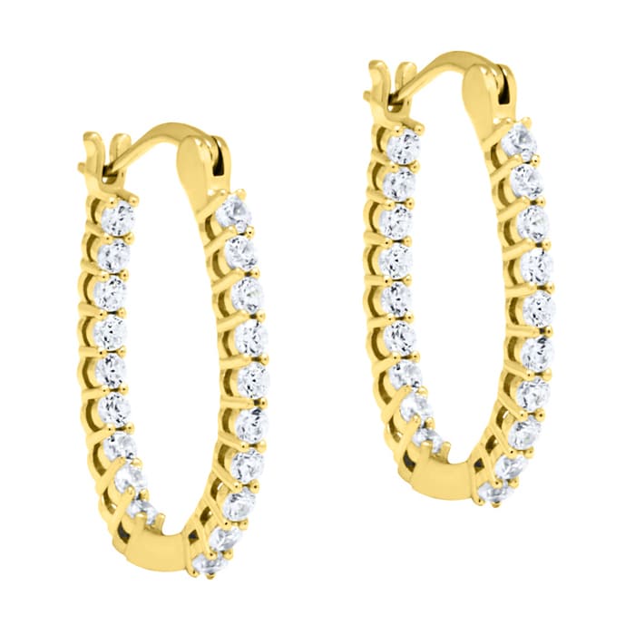 Creolen Calypso, 925 Sterling Silber, vergoldet